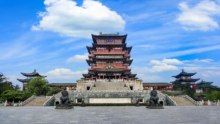 Live: Magnificent view of the Pavilion of Prince Teng in Nanchang City ...