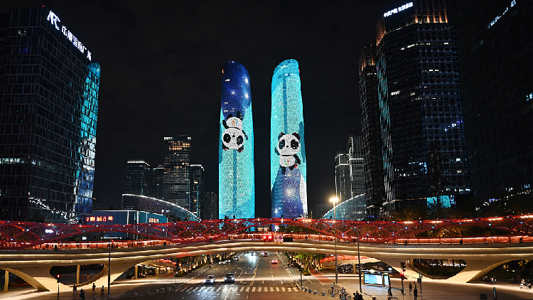 Chengdu's Twin Towers come alive with the spirit of sport - CGTN