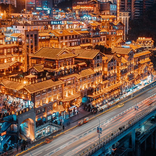 Live: Stunning night view of Hongya Cave, SW China's Chongqing - CGTN
