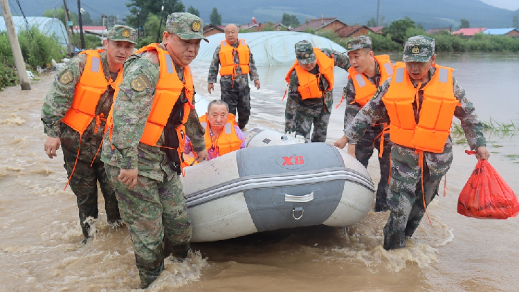 Northeast city steps up evacuation, flood discharge efforts - CGTN