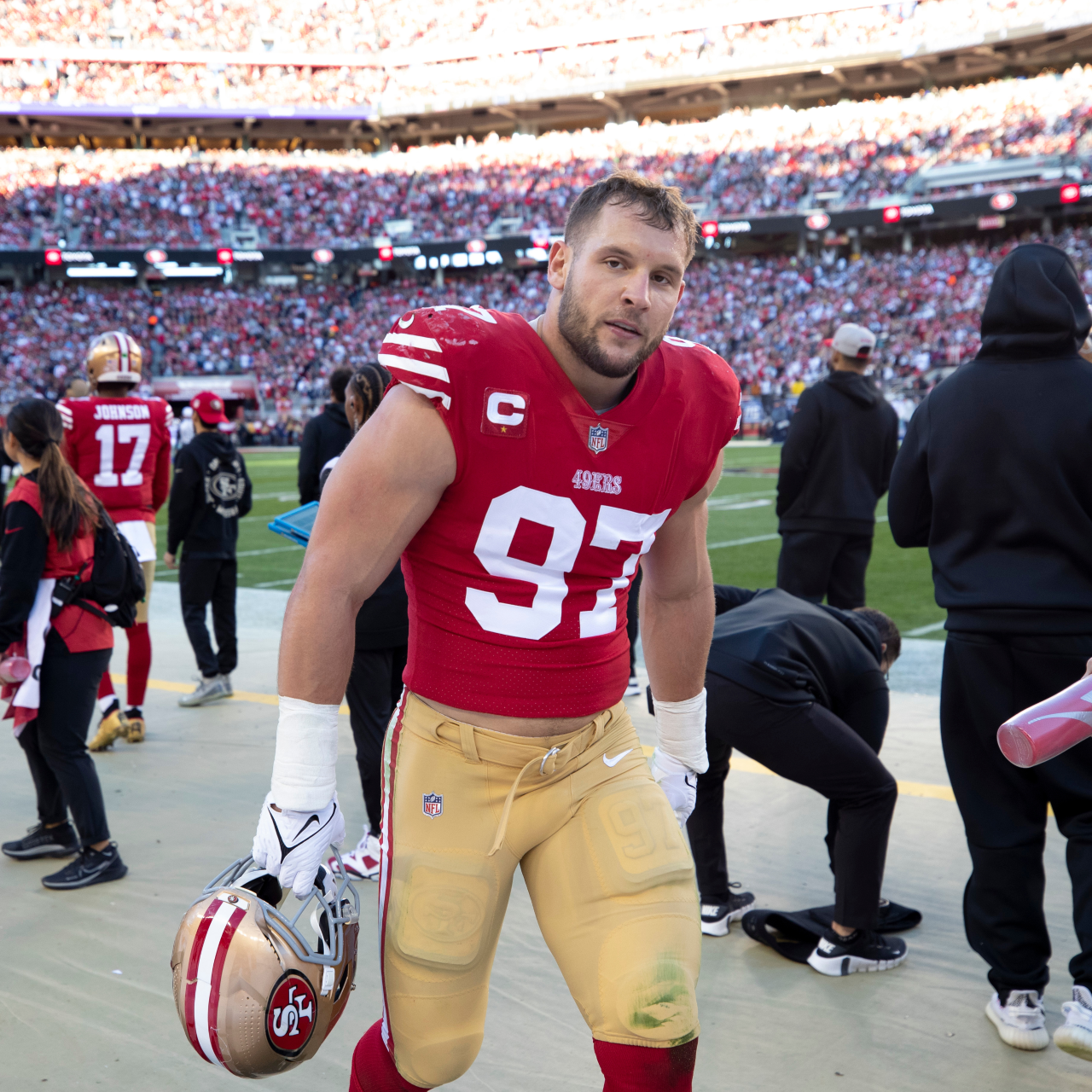 49ers won't trade DE Nick Bosa despite long-time holdout - CGTN