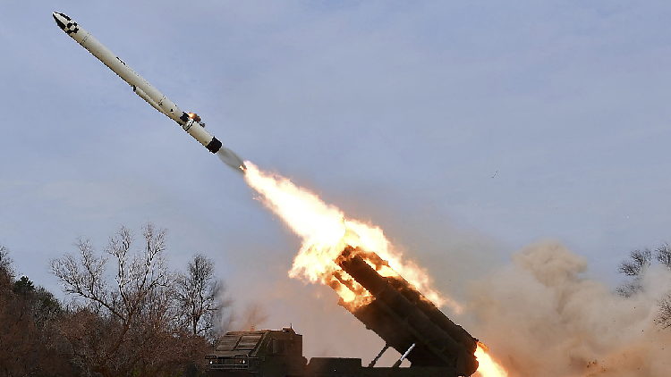 DPRK fires several cruise missiles toward the western waters - CGTN