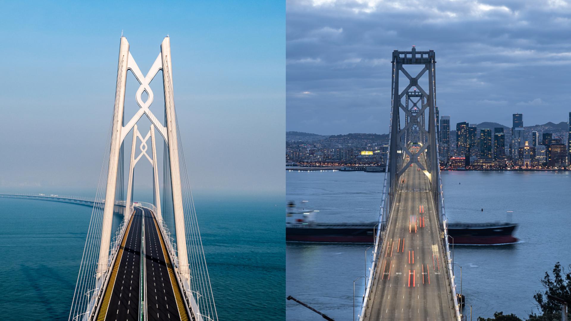 Iconic waterfront bridges: HZMB and the Bay Bridge - CGTN