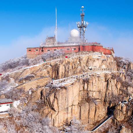 Live: Snow-covered Taishan Mount in east China's Shandong - CGTN