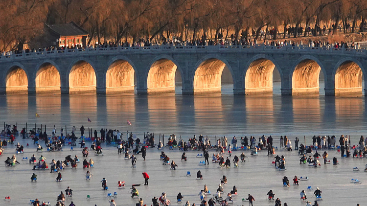 Outdoor ice rink at Beijing's Summer Palace sparks winter joy - CGTN