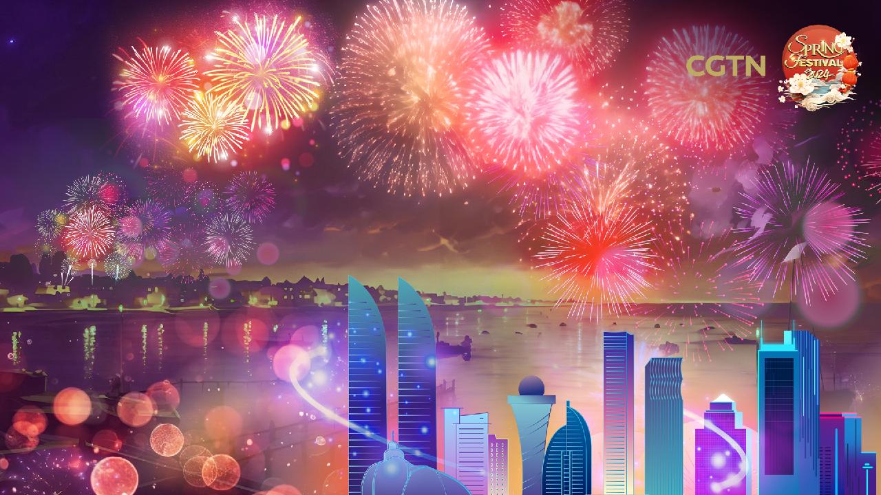 Live: Cross-Straits Spring Festival Fireworks Display - CGTN