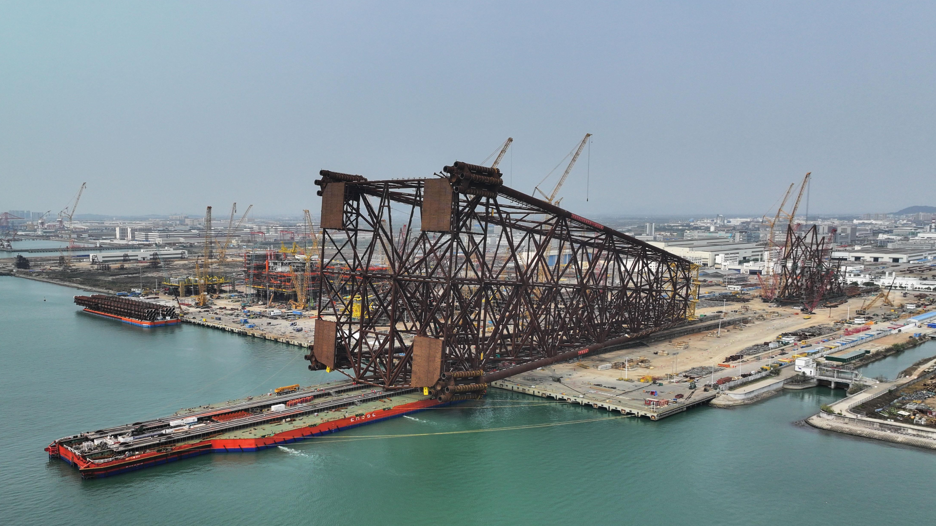 Asia's first deepwater jacket platform construction completed in China ...