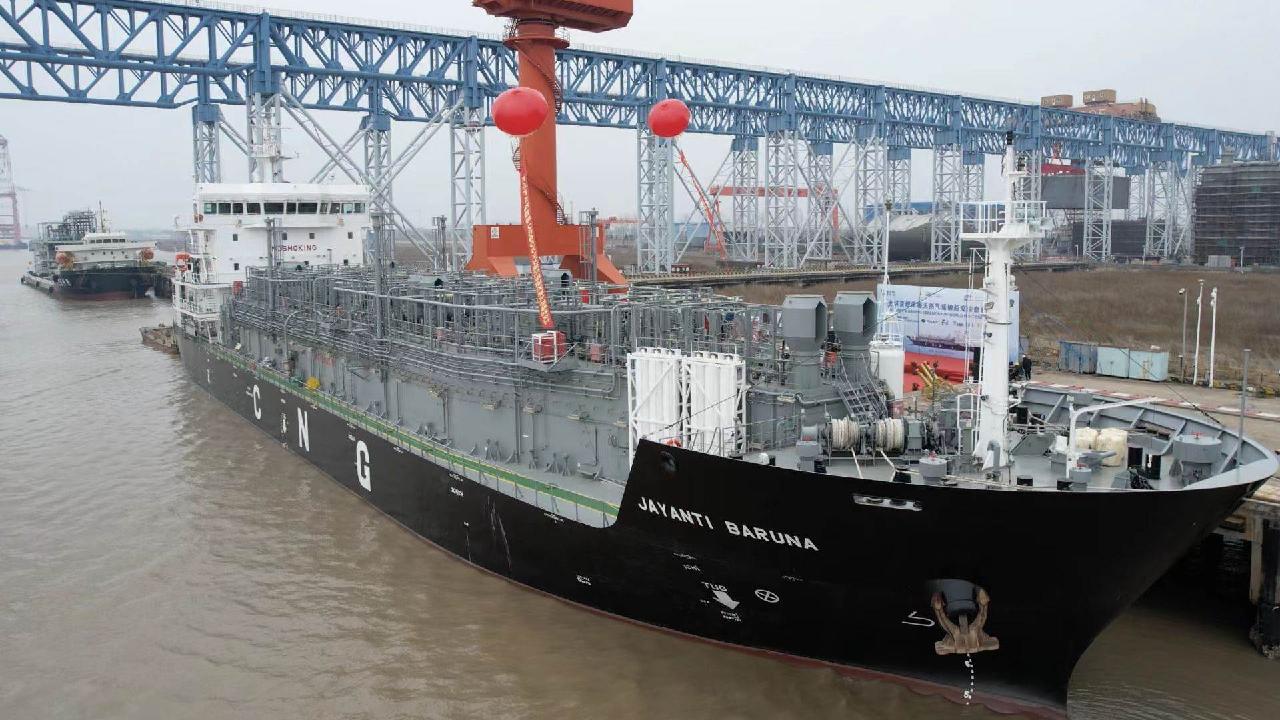 World's first CNG carrier delivered in China, bound for Indonesia - CGTN
