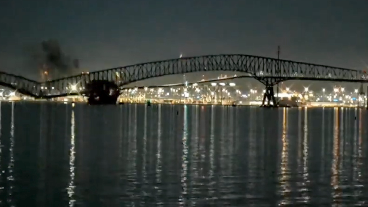 Live: Bridge in U.S. city Baltimore collapses after boat collision - CGTN