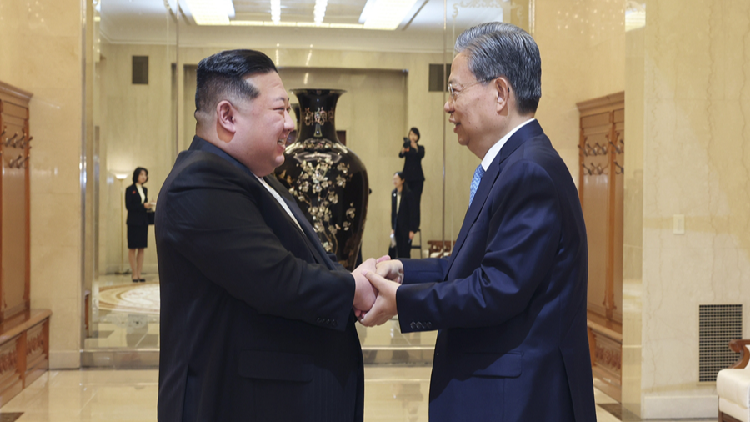 China's top legislator meets DPRK leader Kim Jong Un in Pyongyang - CGTN