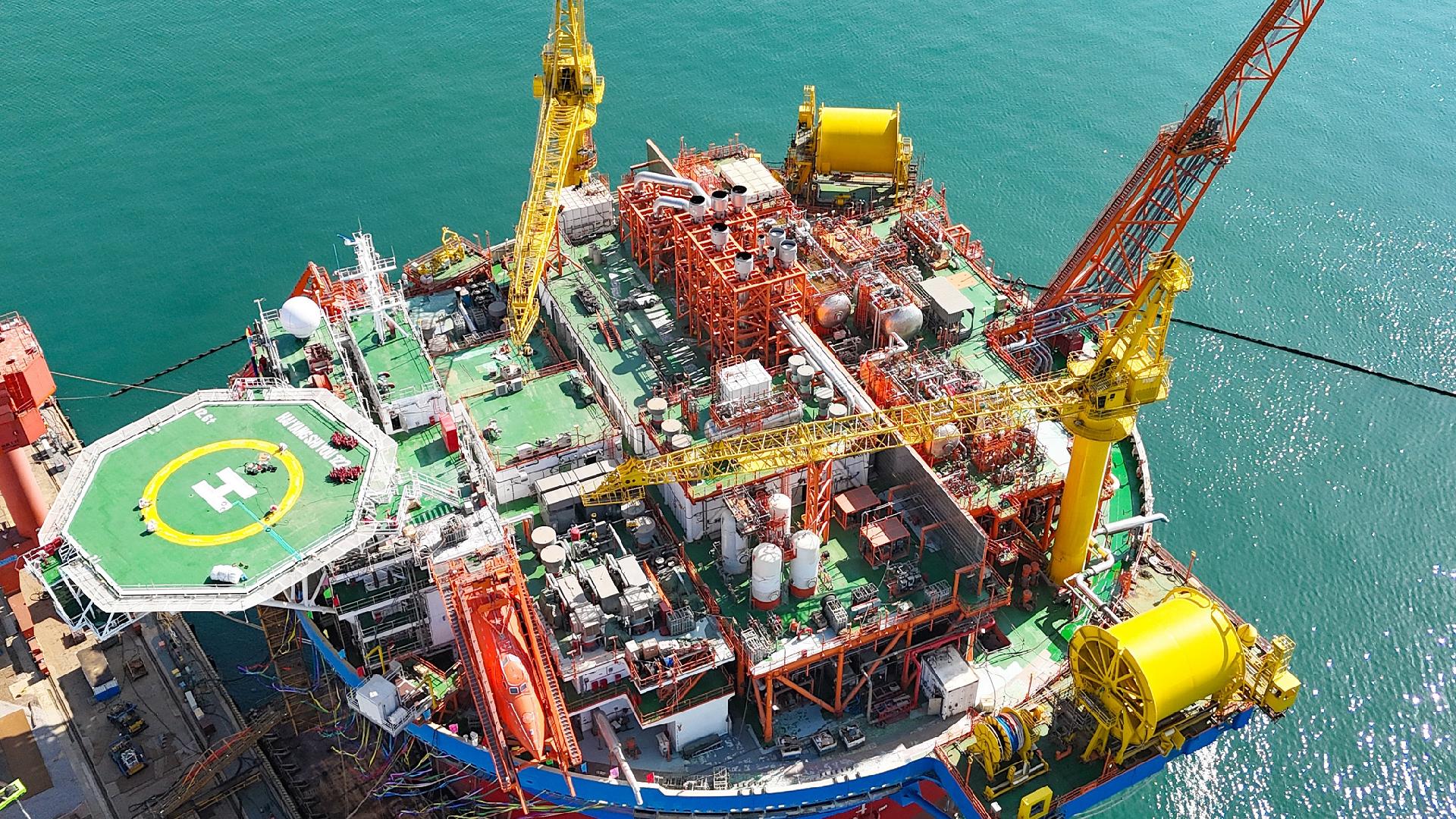 Asia's first cylindrical FPSO facility completed in E China - CGTN