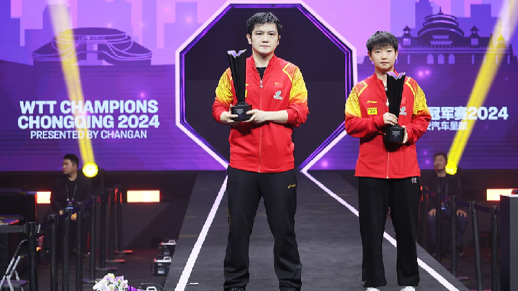 Sun, Fan of China win singles titles at WTT Chongqing Champions 2024 - CGTN