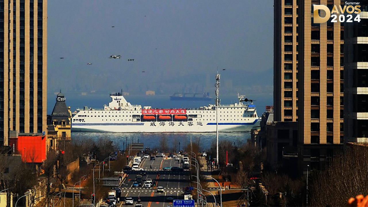 Live: View of 5th Gangdong Street in NE China during Summer Davos 2024 ...