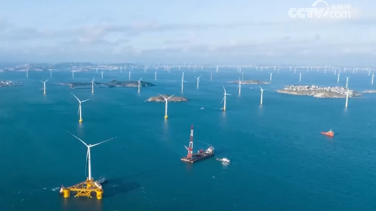 China launches marine facility combining wind power and fish farming - CGTN