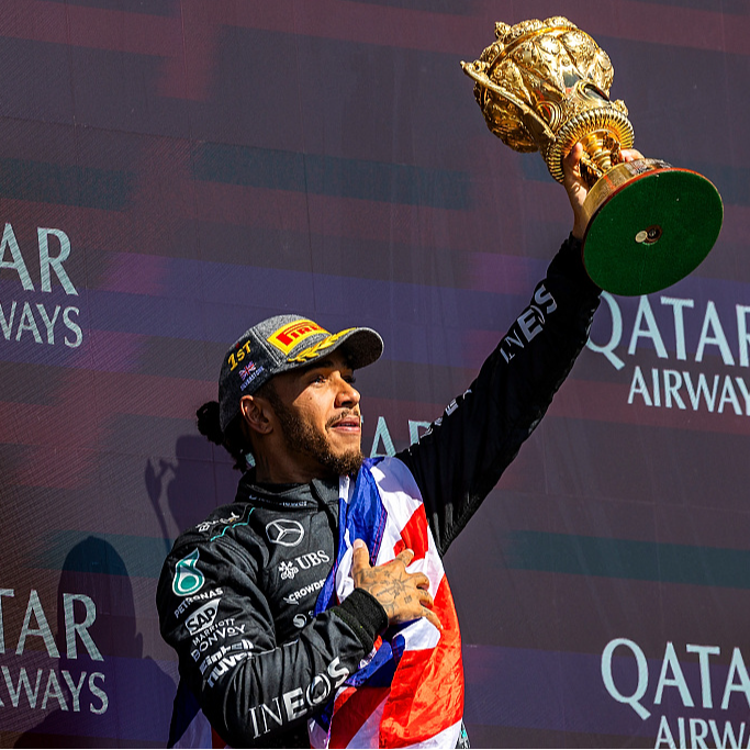 Hamilton secures his first F1 win in 945 days at British Grand Prix - CGTN