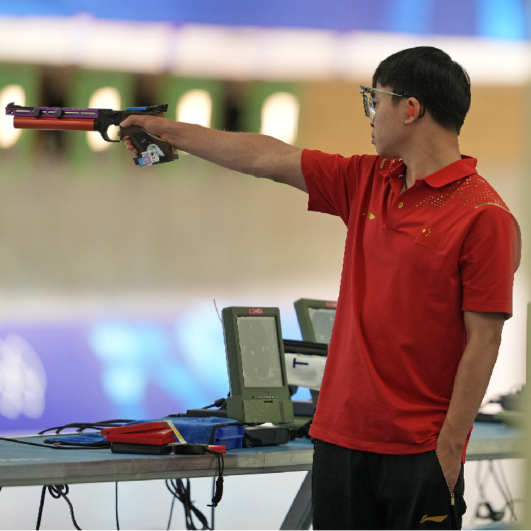 Xie Yu adds 3rd gold for China at Paris Games in 10-meter air pistol - CGTN