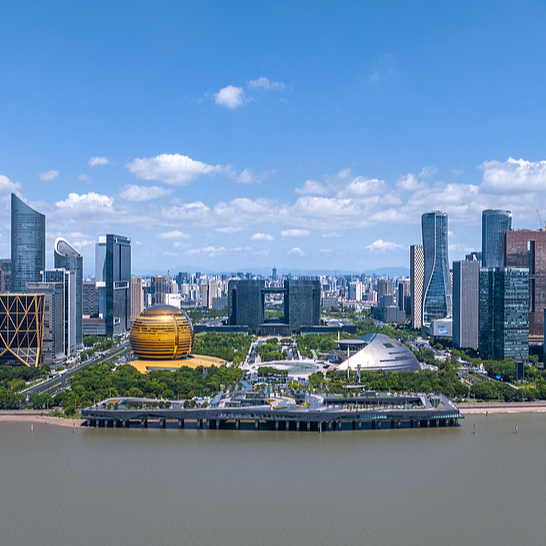 Live: View of Qianjiang New Town, east China's Zhejiang Province - CGTN