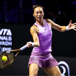 Zheng Qinwen defeats Kazakhstan's Rybakina for first win at WTA Finals - CGTN
