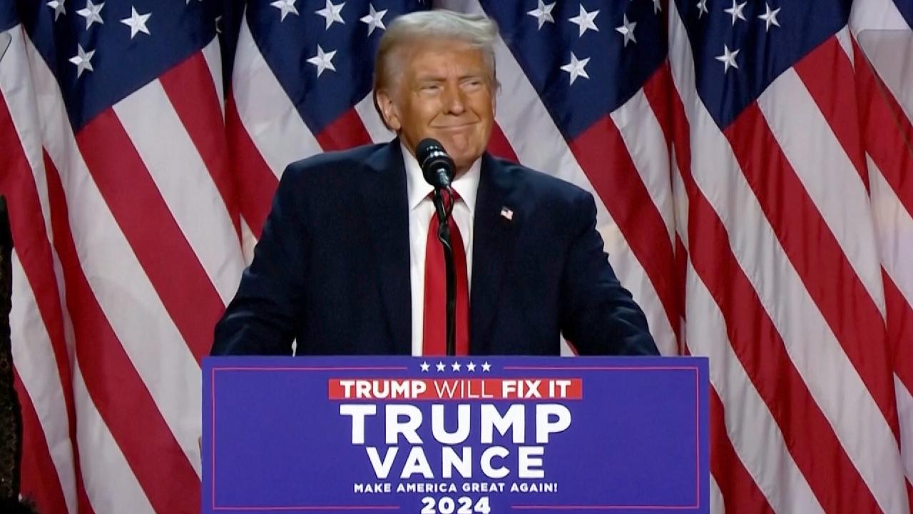 Trump declares victory in election night speech addressing supporters ...
