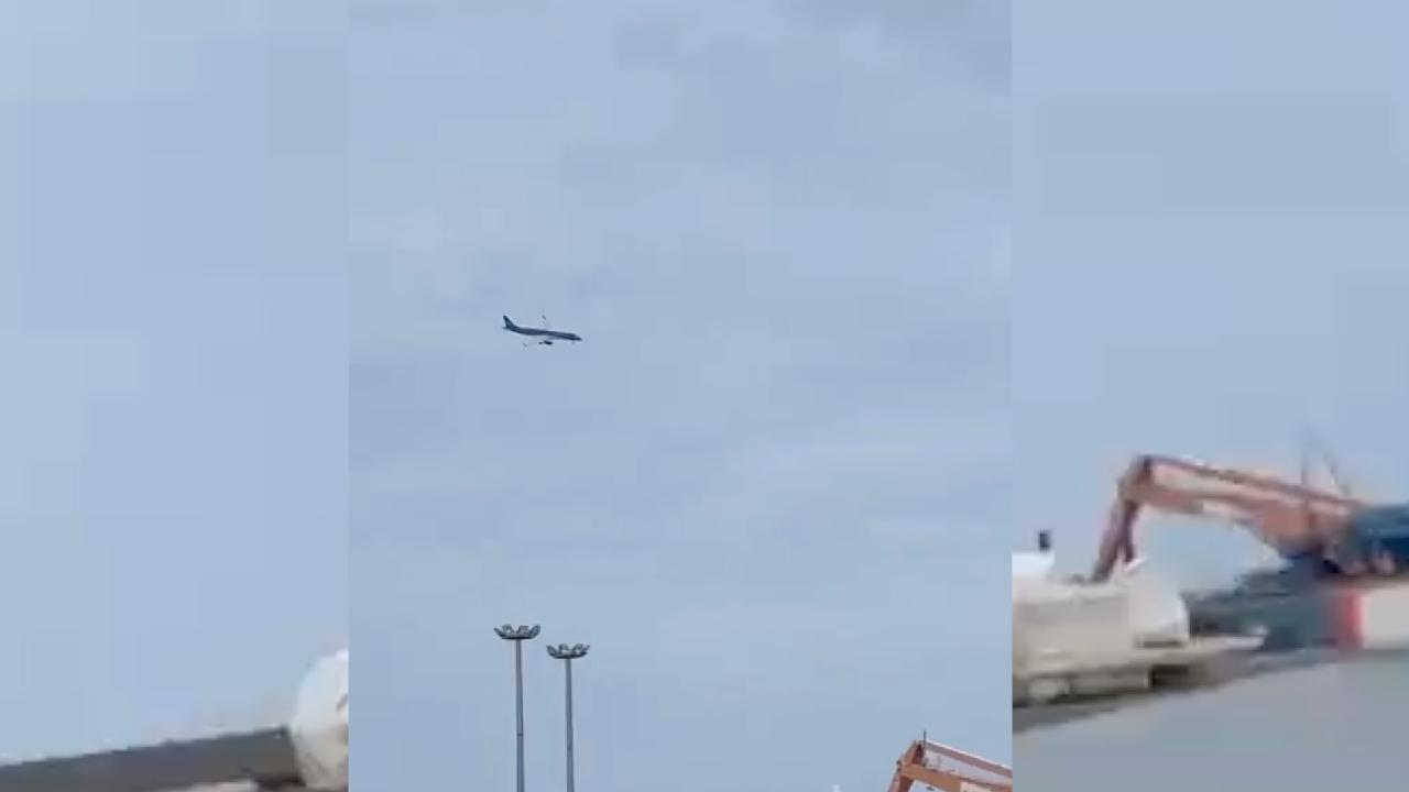 The moment of the plane crash near Aktau, Kazakhstan - CGTN