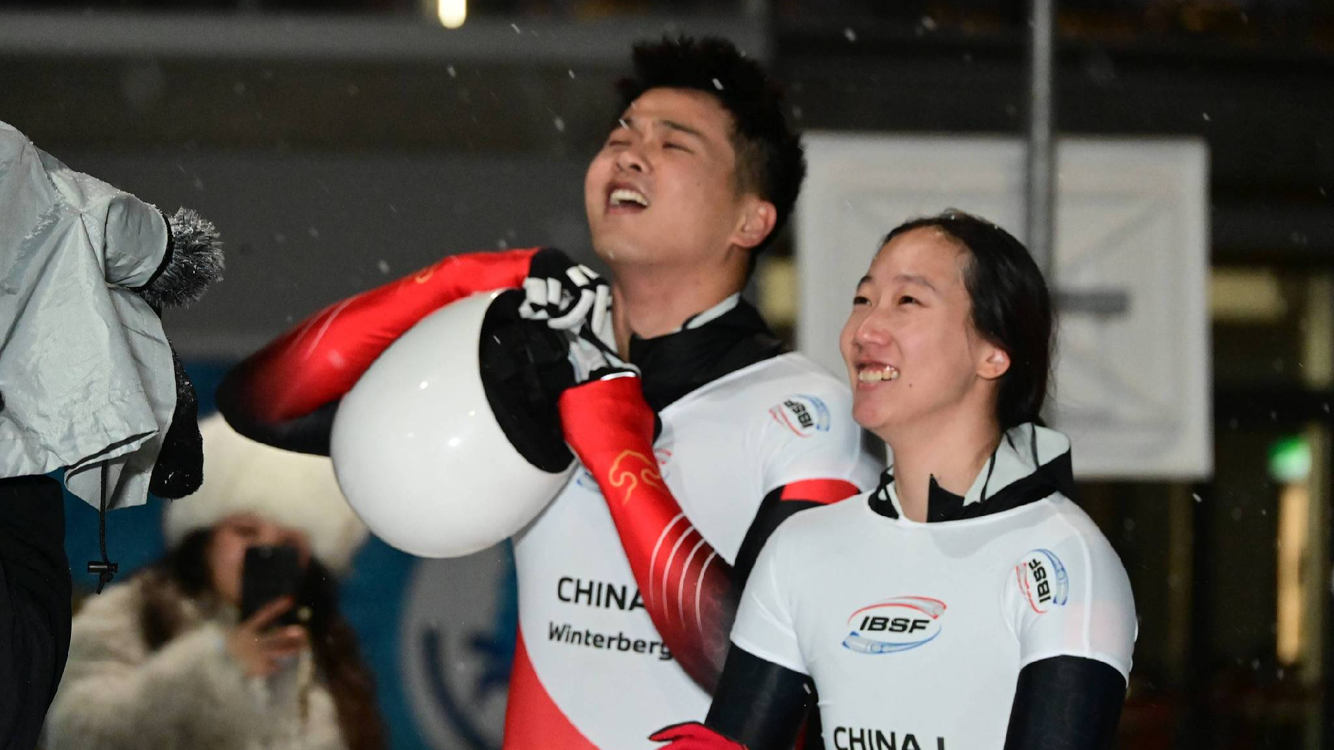 China's Zhao and Lin win skeleton mixed team title in Winterberg - CGTN