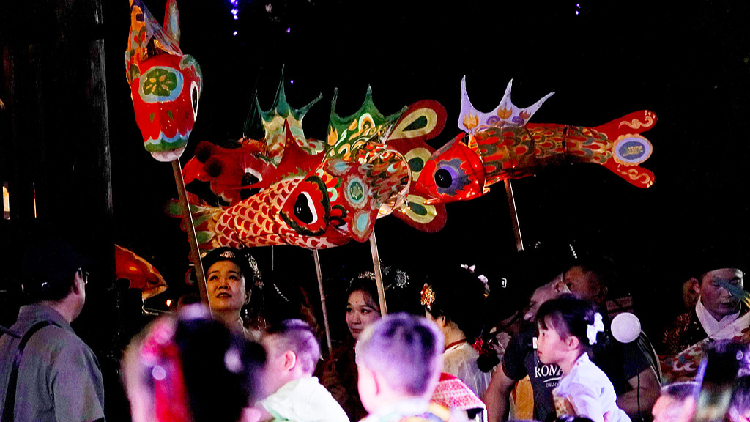 Lantern dance in China's southernmost city celebrates Spring Festival ...
