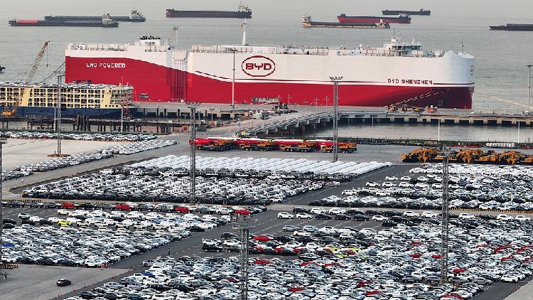 World's largest car carrier sets off on maiden voyage from China - CGTN
