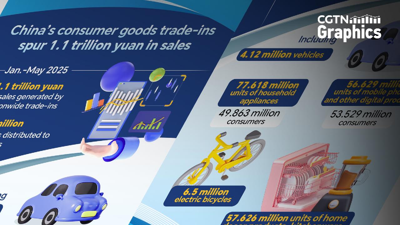 China's consumer goods trade-ins spur 1.1 trillion yuan in sales - CGTN