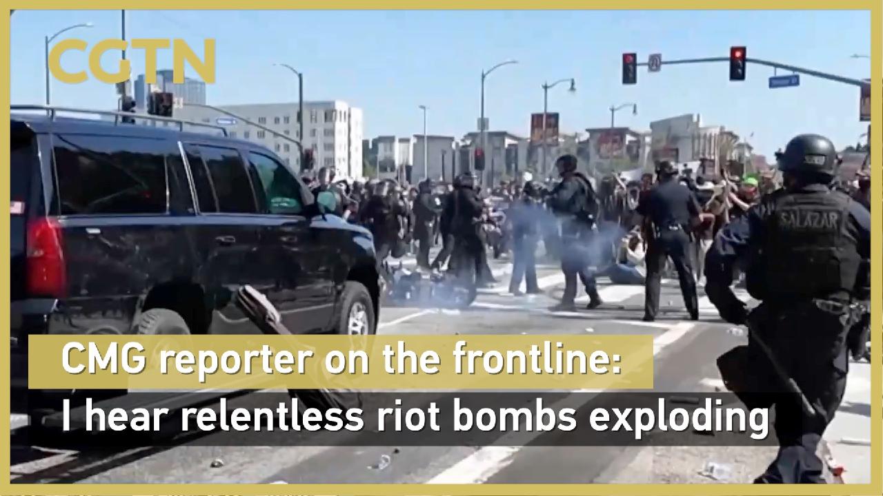 CMG reporter on the frontline: I hear relentless riot bombs exploding ...