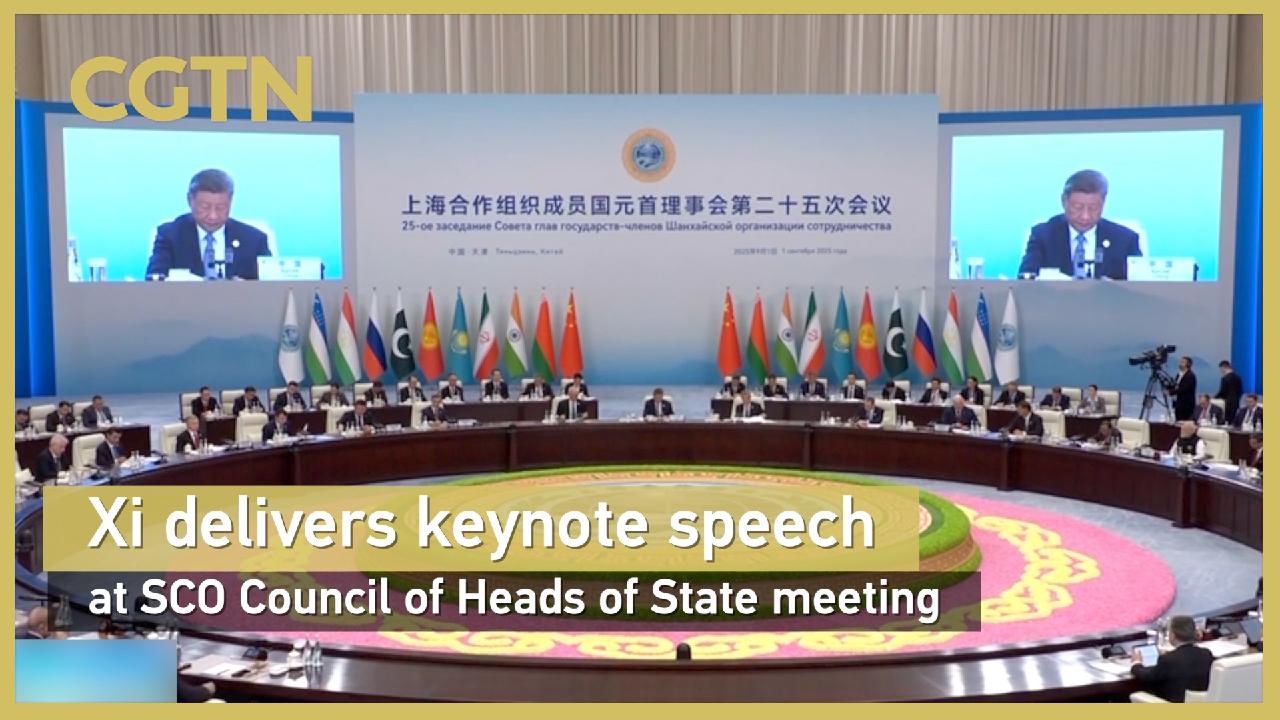 Xi delivers keynote speech at SCO Council of Heads of State meeting - CGTN