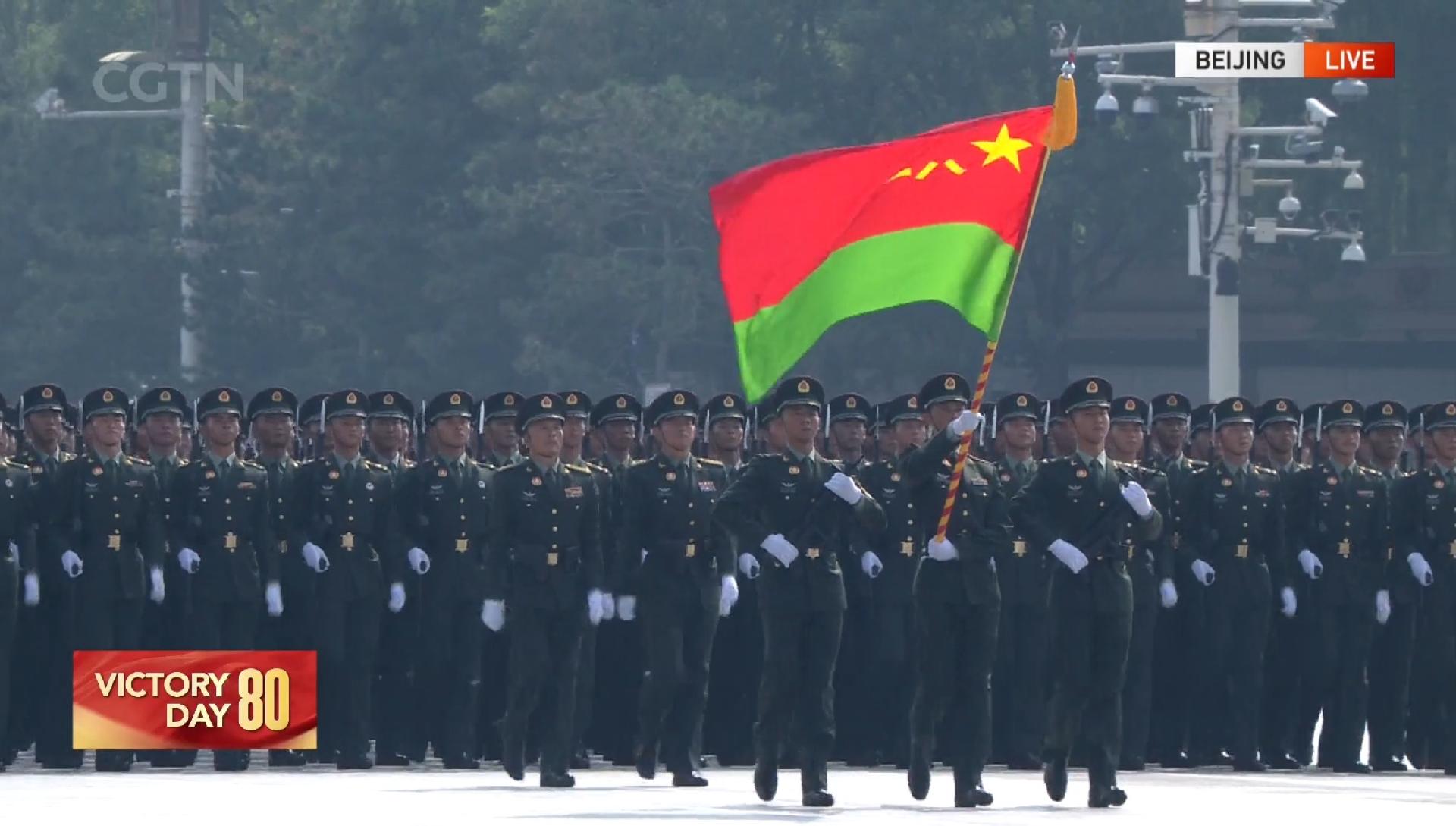 PLA Army Formation reviewed in V-Day parade - CGTN