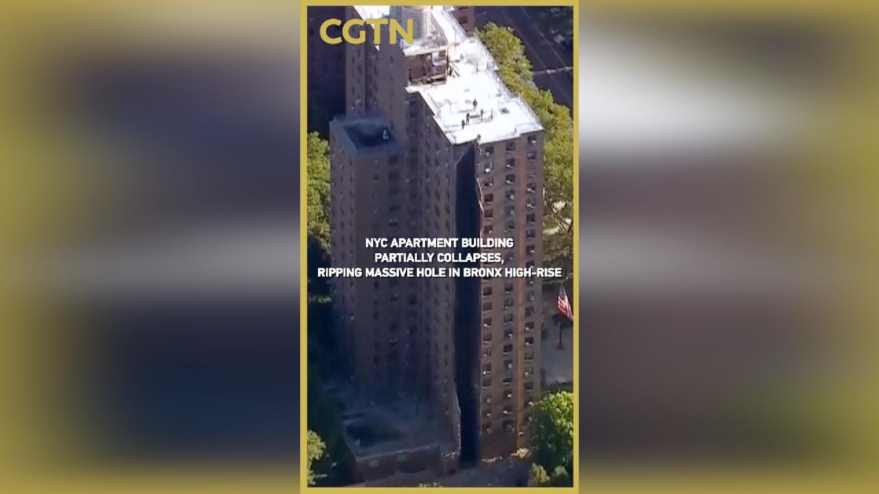 NYC apartment building partially collapses, ripping hole in high-rise ...