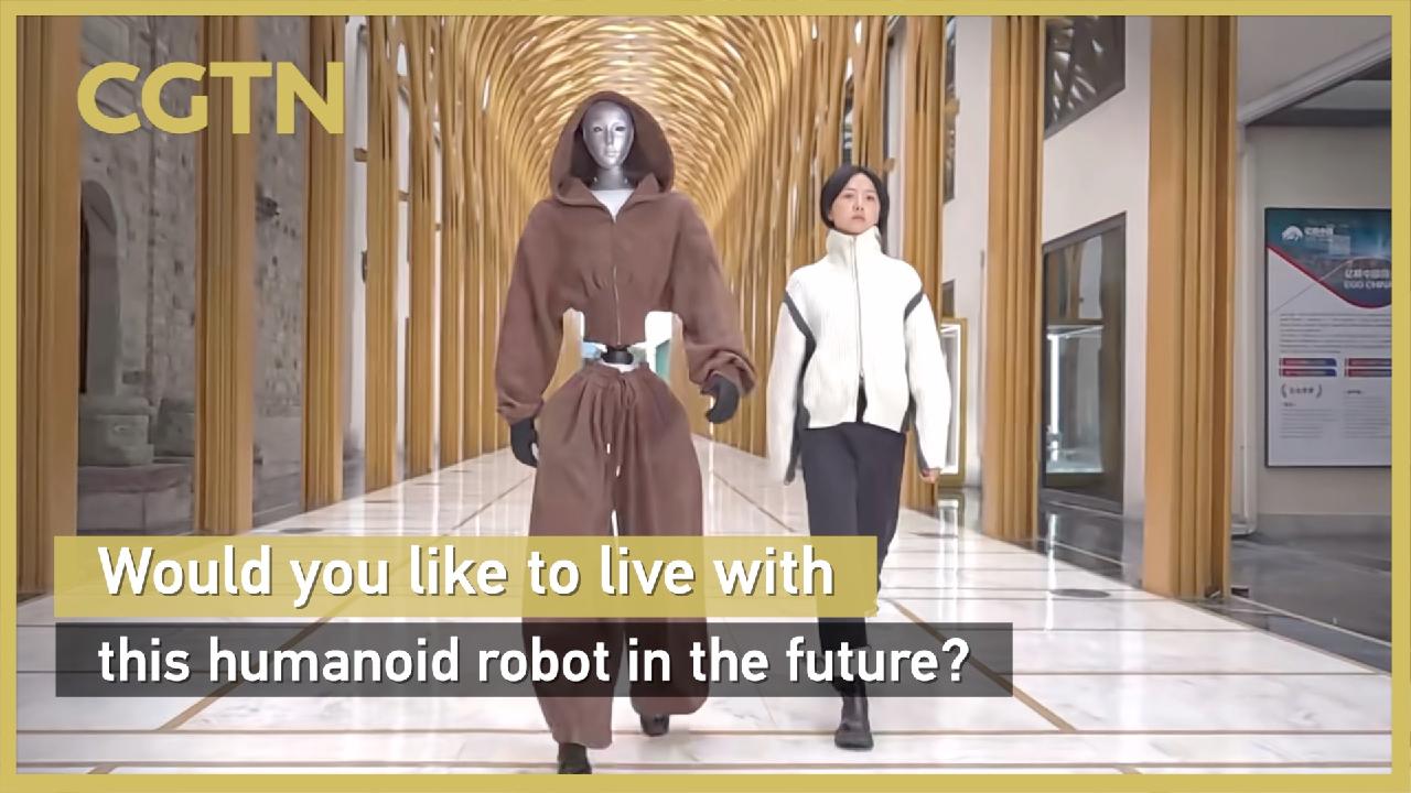 Would you like to live with this humanoid robot in the future? - CGTN