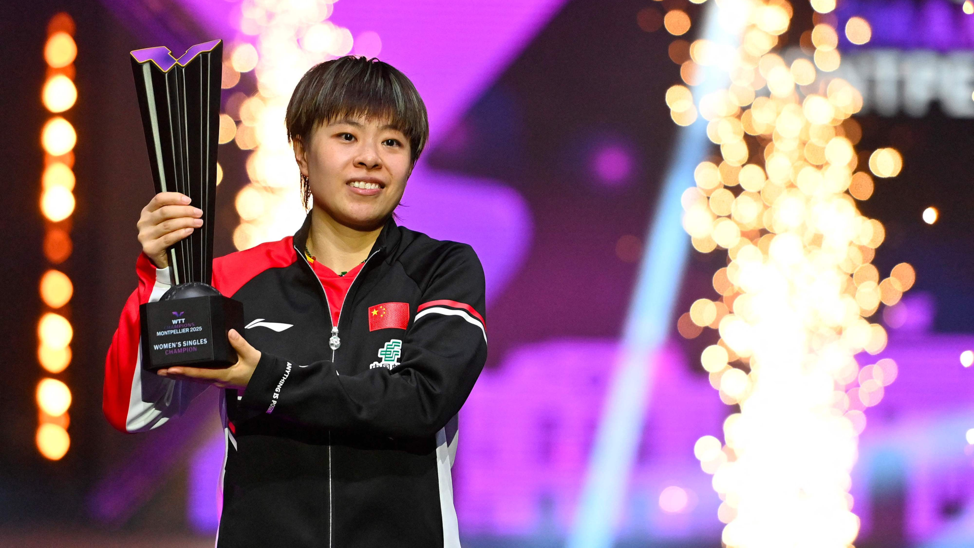 Wang Yidi stages comeback to win WTT Champions Montpellier title - CGTN