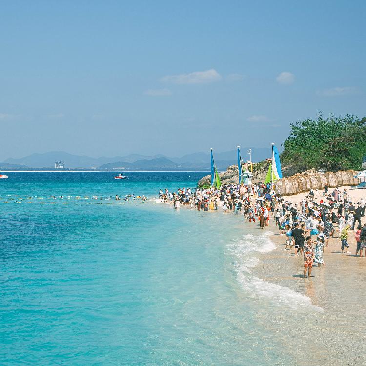 Live: Splendid view of Sanya Wuzhizhou Island Tourist Area in Hainan - CGTN