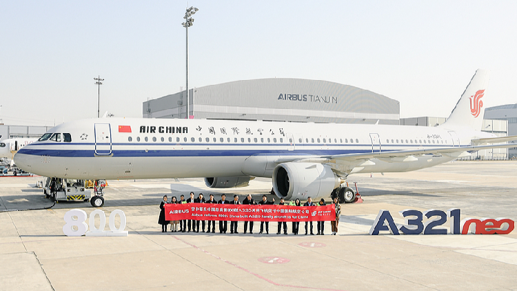 Airbus delivers 800th China-assembled A320 family aircraft - CGTN