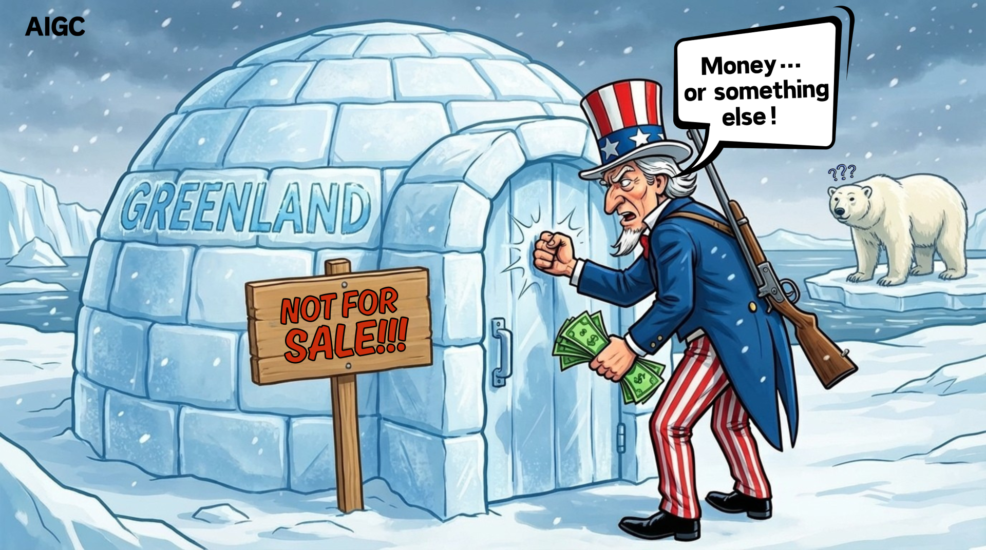 Satirical cartoon: Forced sale - CGTN