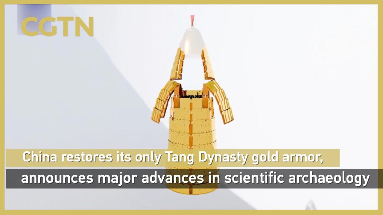 China restores a rare Tang Dynasty gold armor - CGTN