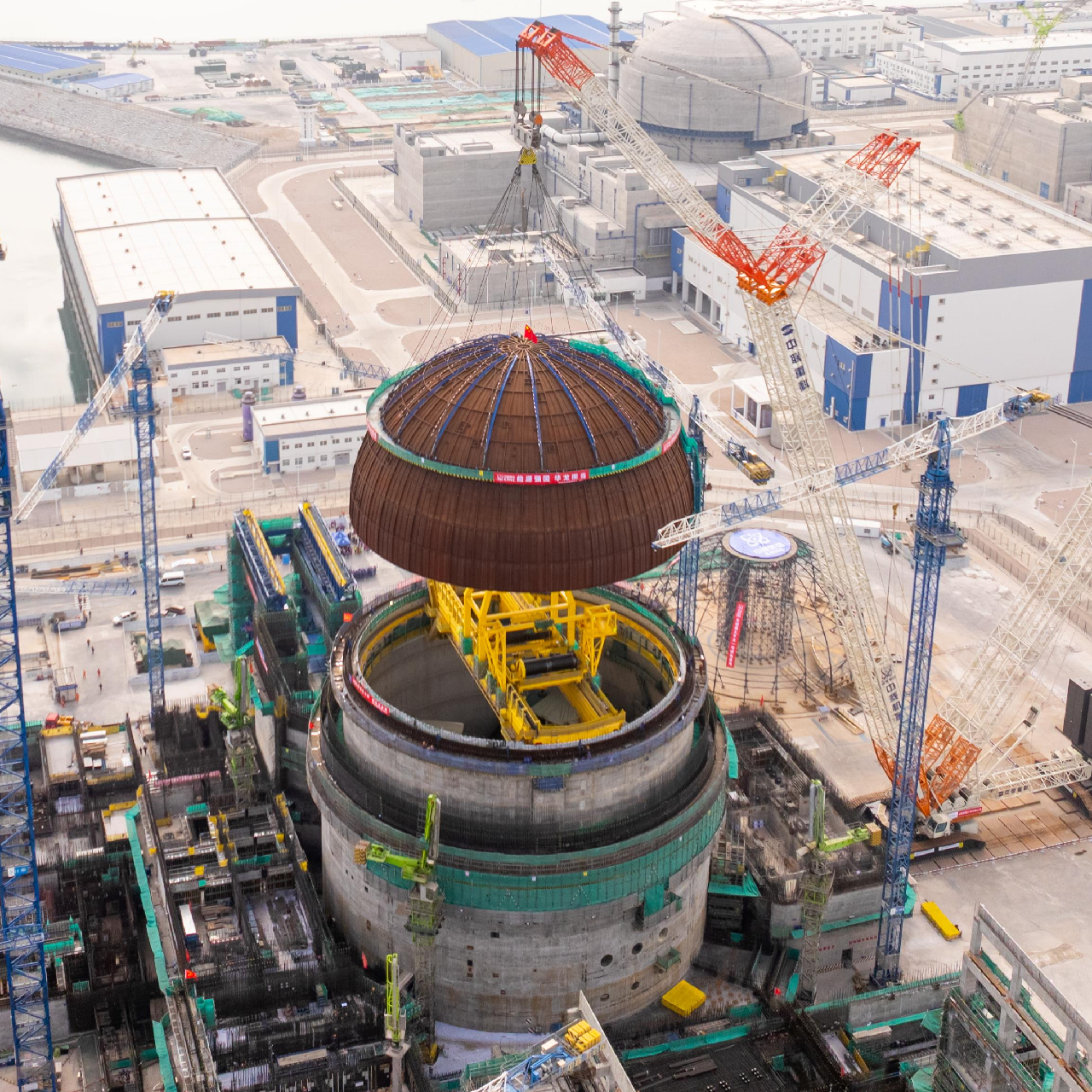 China completes inner dome installation for new Hualong One reactor - CGTN