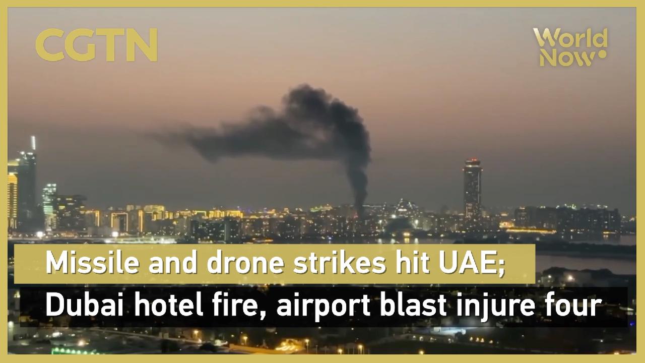 Missiles, drones hit UAE; Dubai hotel fire, airport blast injure four ...