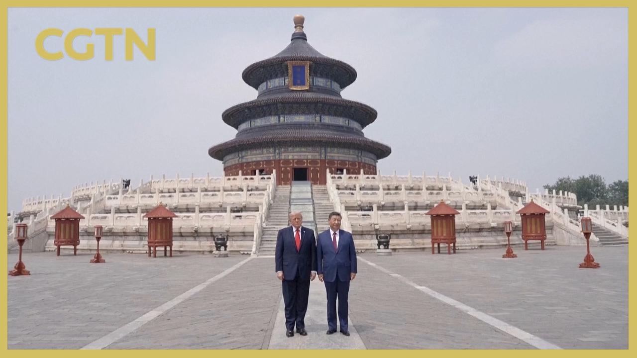 Xi Jinping, Donald Trump visit Temple of Heaven in Beijing - CGTN