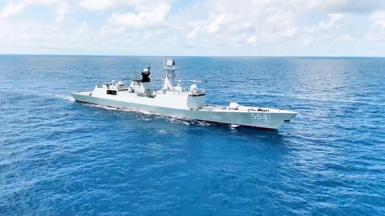 Chinese naval, air forces patrol Huangyan Dao - CGTN