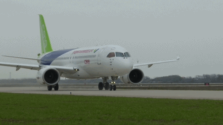 China's C919 carries out first wet runway taxiing test - CGTN