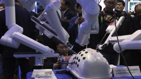 Chinese doctors perform robot-assisted brain angiography - CGTN