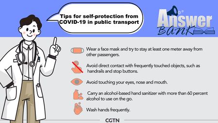Tips for self-protection from COVID-19 in public transport - CGTN