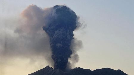 Japan's Sakurajima volcano erupts in miles-high plume of ash - CGTN