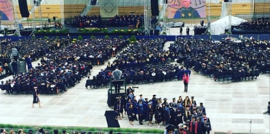 Students walk out during US Vice President Pence's graduation speech - CGTN