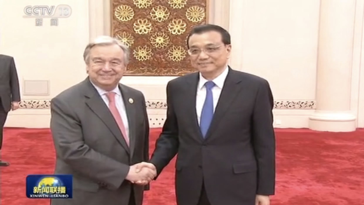 Chinese Premier discusses development goals with UN chief - CGTN
