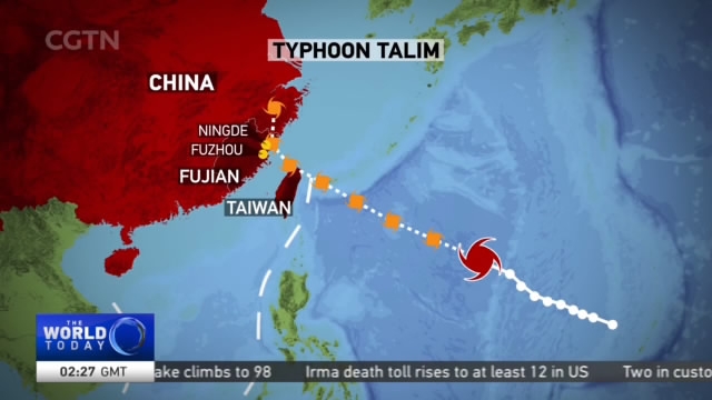 Typhoon Talim: China issues blue alert for Talim, which could become ...