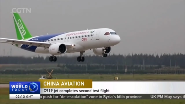 China Aviation: C919 jet completes second test flight - CGTN